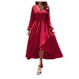 RUZU UG Dirndl Herbstkleid für Damen taillierter sexy Rock Cocktailkleid Abendkleid