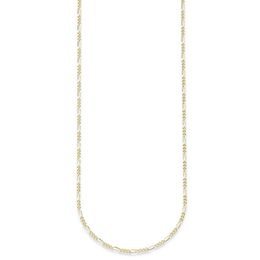 Bruno Banani Collierkettchen Schmuck Geschenk Gold 333 Halsschmuck Halskette Figarokette schmal, Made in Germany, gelb|goldfarben