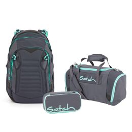 Satch Schulranzen Schulrucksack-Set MATCH Mint Phantom 3-teilig (3-teilig)