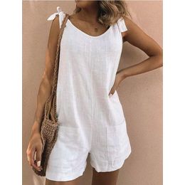 KIKI Jumpsuit Overalls Damen Kurzer Overall-Sommer ärmellose Overall-Shorts