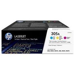 HP Original 305A Toner cyan, magenta, gelb (CF370AM) 3er Set Dreierpack