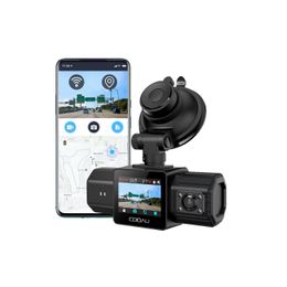 COOAU Dashcam Auto Vorne Hinten und Innen Mit GPS Dash Cam Auto Recorder Dashcam (WLAN (Wi-Fi)
