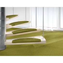 Stufenmatte Dekowe "Mara S2" Teppiche Gr. B/L: 25 cm x 65 cm, 5 mm, 15 St., grün (avocado) Stufenmatten 100% Sisal, große Farbauswahl, selbstklebend, auch als Set 15 Stück