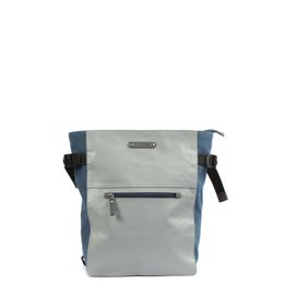 Laptoprucksack 7CLOUDS "Belis 7.1" Gr. B/H/T: 27 cm x 37 cm x 9 cm, grau (grau, blau) Rucksäcke Taschen
