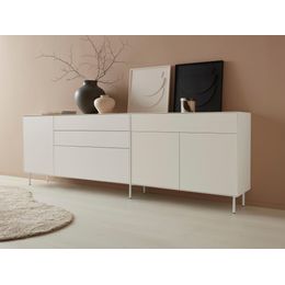 Sideboard LeGer Home by Lena Gercke "Essentials" Sideboards Gr. B/H/T: 279 cm x 90 cm x 42 cm, 4, weiß (warmweiß) Sideboards