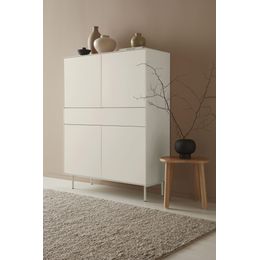 Highboard LeGer Home by Lena Gercke "Essentials" Sideboards Gr. B/H/T: 112 cm x 144 cm x 42 cm, 1, grau (warmgrau) Highboards