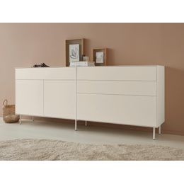 Sideboard LeGer Home by Lena Gercke "Essentials" Sideboards Gr. B/H/T: 112 cm x 90 cm x 42 cm, 3, grau (warmgrau) Sideboards