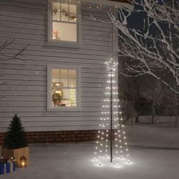 LED-Weihnachtsbaum mit Erdnägeln Kaltweiß 108 - Weiß - Prolenta Premium