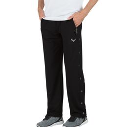 Jerseyhose TRIGEMA "TRIGEMA Aufknöpfbare Trainingshose" Gr. XXXL, US-Größen, schwarz Herren Hosen Sporthosen