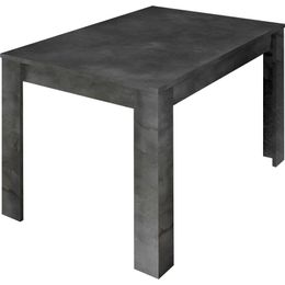 Esstisch Inosign "Urbino" Tische Gr. B/H/T: 137 cm x 79 cm x 90 cm, Ansteckplatte, Beton-Optik, grau (ossido) Esstisch Rechteckiger Esstische rechteckig Tisch