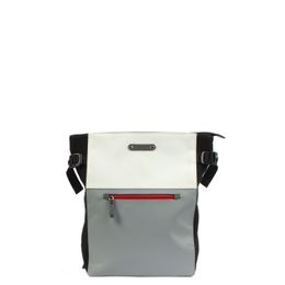 Laptoprucksack 7CLOUDS "Belis 7.1" Gr. B/H/T: 27 cm x 37 cm x 9 cm, grau (grau, weiß, schwarz) Rucksäcke Taschen