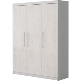 Kleiderschrank Roba "Maren 2, 3-türig, Kinderkleiderschrank" Gr. B/H/T: 130 cm x 190 cm x 52 cm, grau (eiche weiß gekalkt, lichtgrau) Baby Schränke Kinderkleiderschrank Kinderschränke