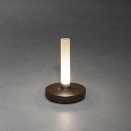 LED Tischleuchte Konstsmide "Biarritz" Lampen Gr. Ø 13,5 cm Höhe: 20,5 cm, braun (rost) LED Tischlampen