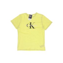 Calvin Klein Jeans Damen T-Shirt, gelb, Gr. 170