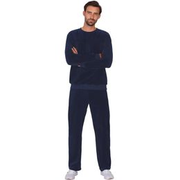 Jogginganzug TRIGEMA "TRIGEMA Nicky-Freizeitanzug" Gr. XXL, blau (navy) Herren Sportanzüge Trainingsanzüge