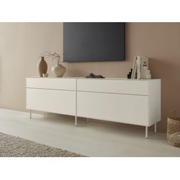 Lowboard LeGer Home by Lena Gercke "Essentials" Sideboards Gr. B/H/T: 224 cm x 72 cm x 42 cm, 4, grau (warmgrau) Lowboards