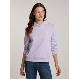 Kapuzensweatshirt Calvin Klein Jeans "CK EMBRO BADGE REGULAR HOODIE" Gr. L (40), lila (pastel lilac) Damen Sweatshirts