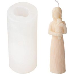 Coonoor Modellierwerkzeug Mutter mit Kind Kerzen Silikonform Muttertag Kerzenform Seifenform