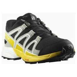 Junior Laufschuhe Salomon Speedcross CSWP Black/Wrough Iron 31 - schwarz und gelb - UK 12,5 (Kid)