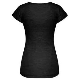 Damen T-Shirt Salewa Puez melange dry Black out - Schwarz - 36