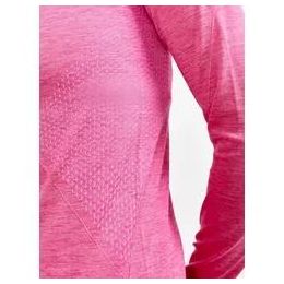 Damen T-Shirt Craft Core Dry Active Comfort Zip Pink - Rosa - L