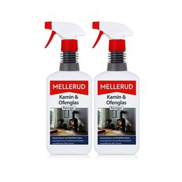 Mellerud 2x Mellerud Kamin und Ofenglas Reiniger Sprühflasche 500 ml Spezialwaschmittel