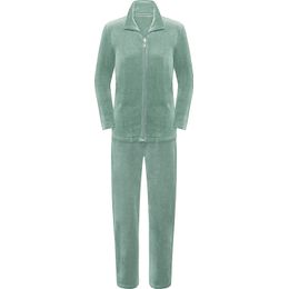 Comtessa Damen Hausanzug mit jeweils 2 Taschen gr&uuml;n, Gr&ouml;&szlig;e 40/42
