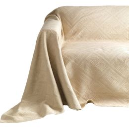 unisex Sofa&uuml;berwurf taupe, Gr&ouml;&szlig;e 160x270 cm