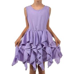 KMISSO Sommerkleid Mädchen Kleid breite Träger und Volants am Rock (1-tlg) bequem zu tragen