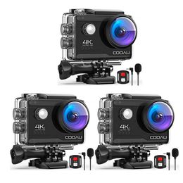 COOAU Action Cam 4K 20MP Unterwasserkamera WiFi 40M wasserdichte Action Cam (4K UHD