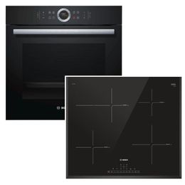 Bosch Backofen-Set Serie 8 EcoClean mit Induktionskochfeld PowerBoost