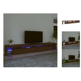 vidaXL TV-Schrank TV-Schrank mit LED-Leuchten Braun Eichen-Optik 290x36