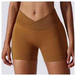 jalleria Yogashorts Yoga-Shorts elastisch hohe Taille Lauf-Fitness-Shorts eng anliegend
