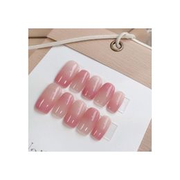JOHNRAMBO Kunstfingernägel Künstliche Nails Handgefertigte Fingernägel Rosa Farbverlauf