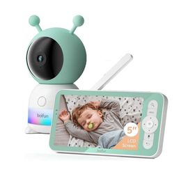Boifun Babyphone Babyphone mit Kamera 2K/3MP 5 Zoll WLAN Video Babyfon mit App