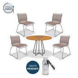 Houe Set aus CIRCLE Dining Table und 4x CLICK Dining Chair ohne Armlehnen