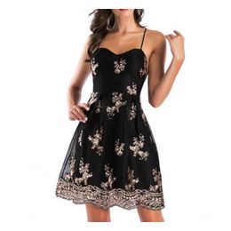 AFAZ New Trading UG Abendkleid Pailletten sexy Tube Top rückenfreies Kleid Abendkleid kurzer Rock