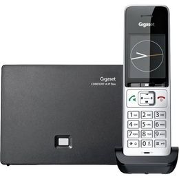 Gigaset COMFORT 500A IP flex DECT, GAP, LAN Schnurloses Telefon analog Babyphone, Freisprechen, für Hörgeräte kompatibel, Headsetanschluss, inkl. Mobilteil,