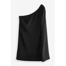 next One-Shoulder-Kleid Einschulteriges Minikleid mit Cape-Ärmeln (1-tlg)
