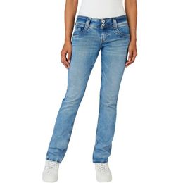 Pepe Jeans Straight-Jeans GEN in schöner Qualtät mit geradem Bein und Doppel-Knopf-Bund, blau