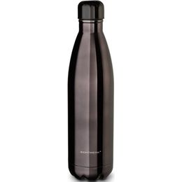 ECHTWERK Isolierflasche Shiny, Trinkflasche, Klavierlackoptik, aus hochwertigem Edelstahl, BPA-Frei, schwarz