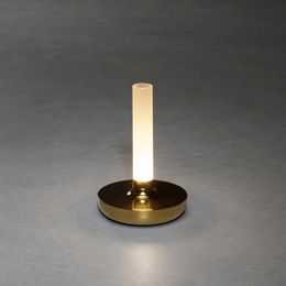 LED Tischleuchte Konstsmide "Biarritz" Lampen Gr. Ø 13,5 cm Höhe: 20,5 cm, goldfarben (gold) LED Tischlampen