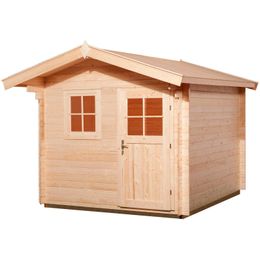 Gartenhaus Weka "Premium28" Gartenhäuser Gr. Fußboden im Gartenhaus, ohne Rück- und Seitenwand, ohne Dacheindeckung, beige (naturbelassen) Gartenhäuser aus Holz