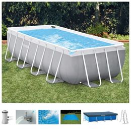 Framepool Intex "Prism Frame™ Rectangular" Schwimmbecken Gr. B/H/L: Breite 244 cm x Höhe 107 cm x Länge 488 cm, 10900 l, grau Frame-Pools