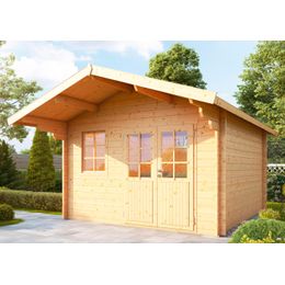 Gartenhaus Wolff "Lisa 44-A XL" Gartenhäuser Gr. Fußboden im Gartenhaus, ohne Dacheindeckung, beige (naturbelassen) Gartenhäuser aus Holz