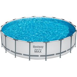 Framepool Bestway "Steel Pro MAX™" Schwimmbecken Gr. B/H/L: Breite 549 cm x Höhe 122 cm x Länge 549 cm, grau Frame-Pools