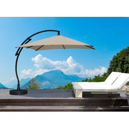 Ampelschirm SUN GARDEN "Easy Sun" Standschirme grau (taupe)