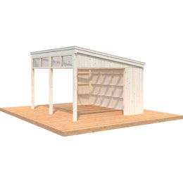 Holzpavillon Palmako "Nova" Pavillons Gr. B/H/T: 432 cm x 282 cm x 376 cm, farblos (transparent) Feststehende Pavillons