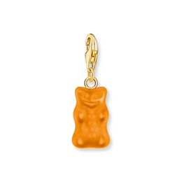 Thomas Sabo Charm-Goldbären-Anhänger in Orange vergoldet