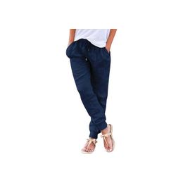 FIDDY Bequeme Jeans Damen Sommer Casual Stoffhose Einfarbig Freizeithose